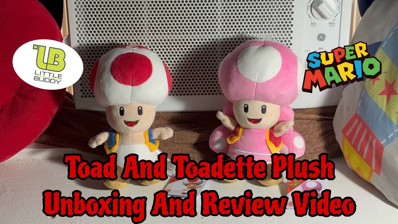 Little Buddy Super Mario All Star Collection Toad And Toadette Plush Unboxing And Review Video!