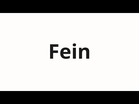How to pronounce Fein