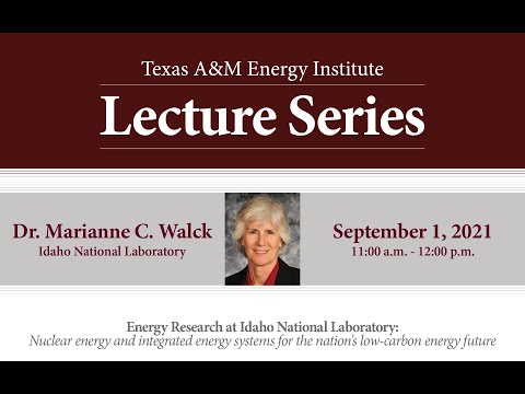 Energy Institute Lecture Series: Dr. Marianne C. Walck