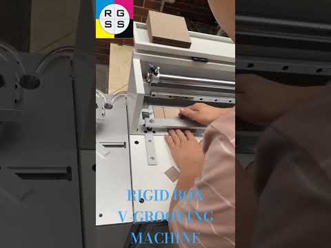 Rigid Box VGrooving Machine #rigidboxmachine #rigidboxmakingmachine #boxes #sweetbox #grooving