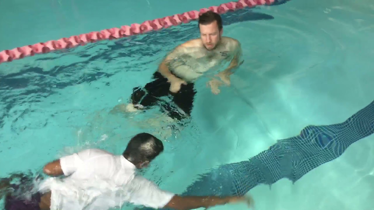 Joachim Lena at the Carbondale YMCA Having Swimming Lessons with John this Morning