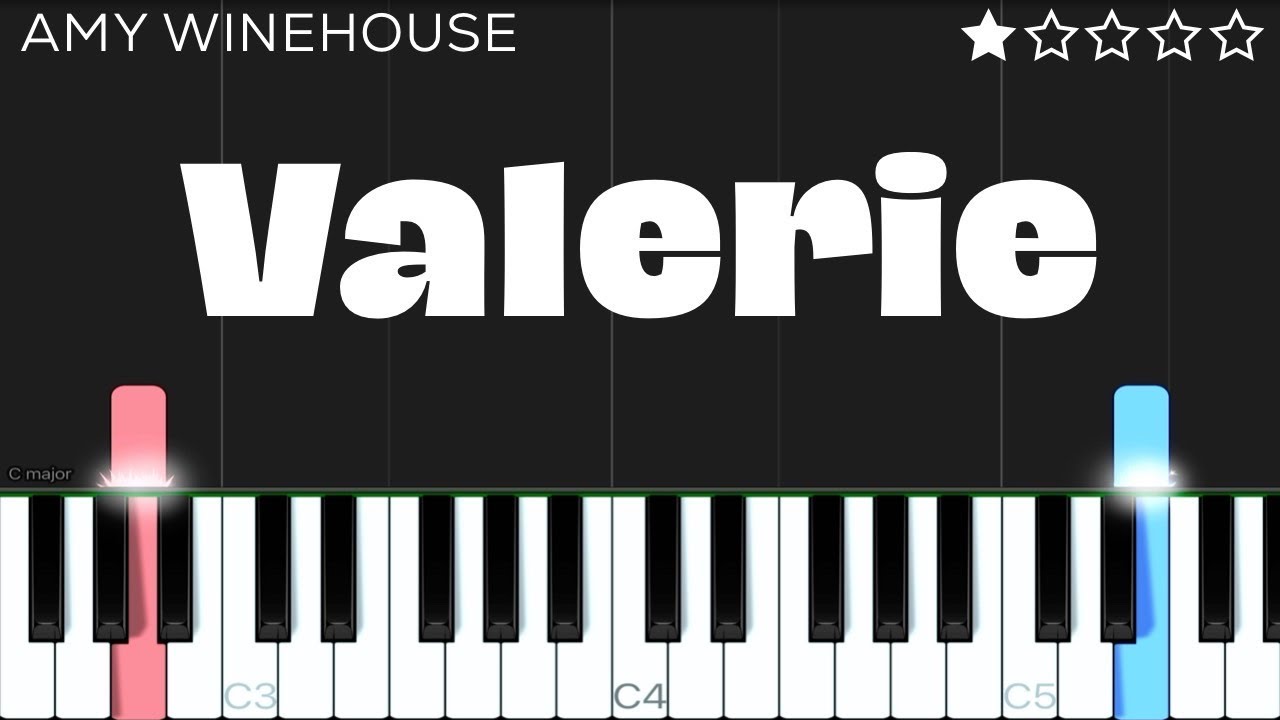 Amy Winehouse - Valerie | EASY Piano Tutorial