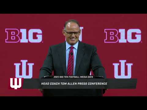 Watch: IU football coach Tom Allen at the 2023 Big Ten Media Days ...