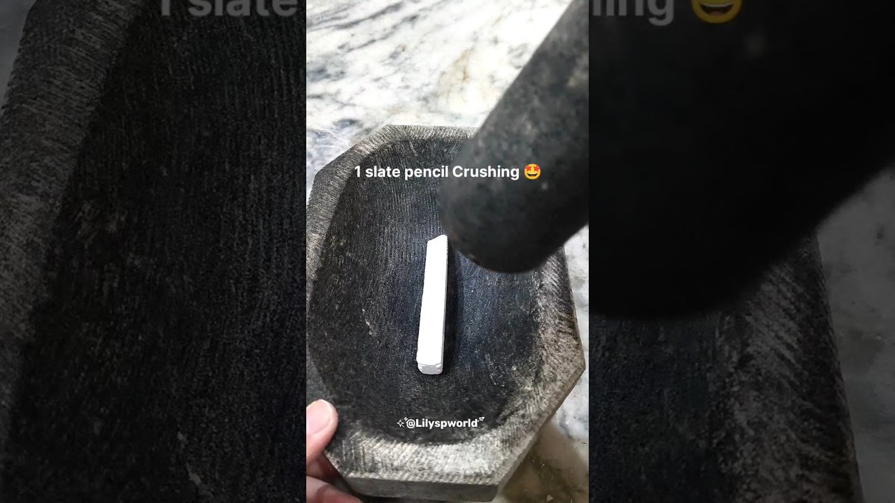 Slate pencil 🤍 crushing 🤩 satisfying sound #slatepencil #whiteslatepencil #slatecrushing #satisfying