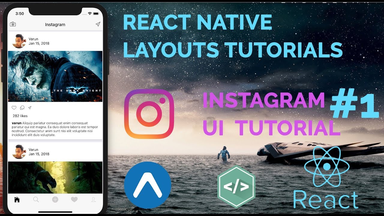 #1 Instagram UI Tutorial | React Native Layout(UI) Series
