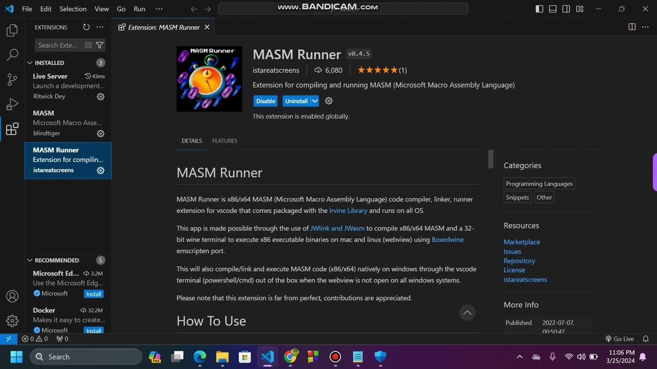 COAL Lab | VS Code setup for Assembly Language | with extensions