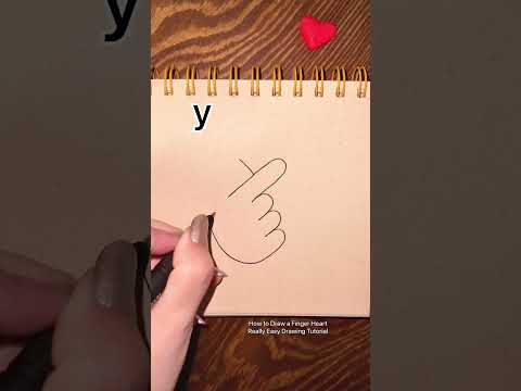 How to Draw a Finger Heart! Really Easy Drawing Tutorial ❤️