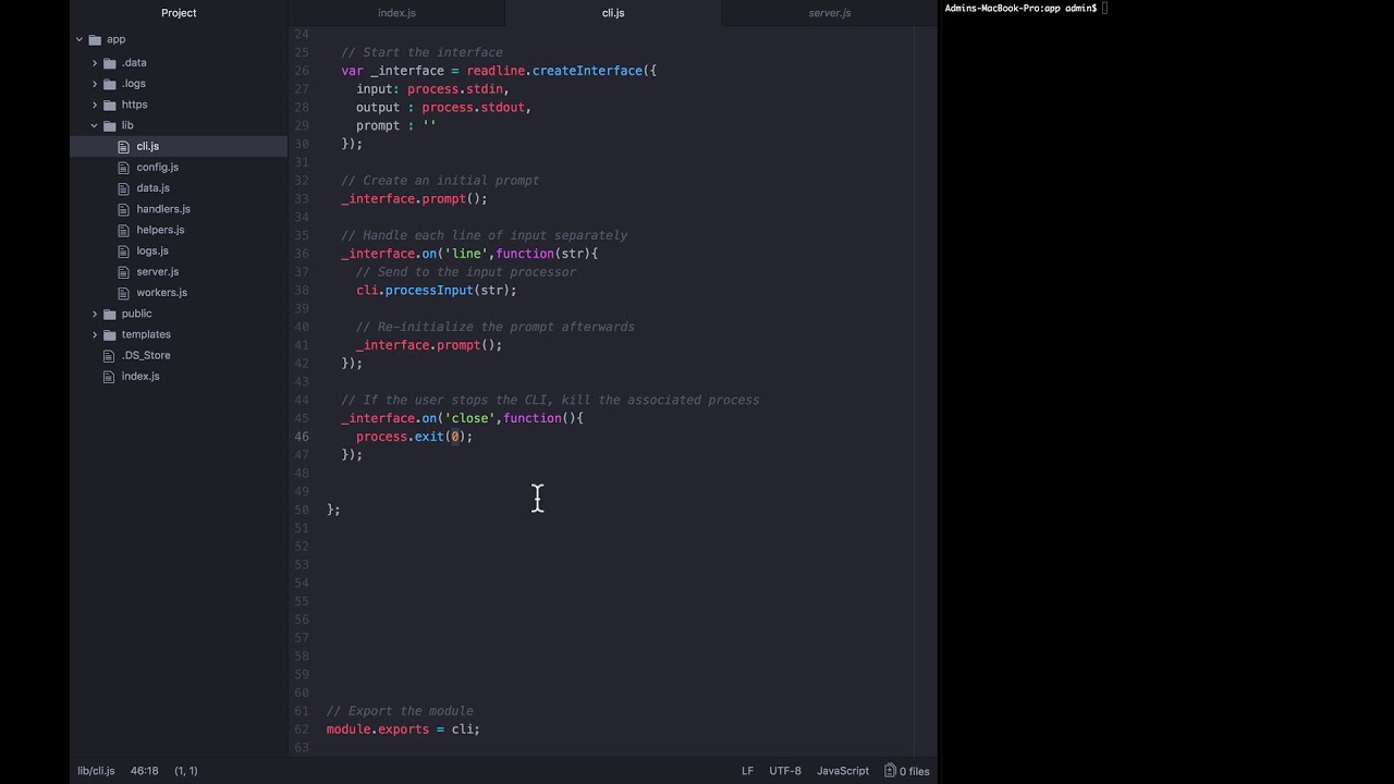 Add a CLI (Command Line Interface) to a Node.js application | The Node.js Master Class