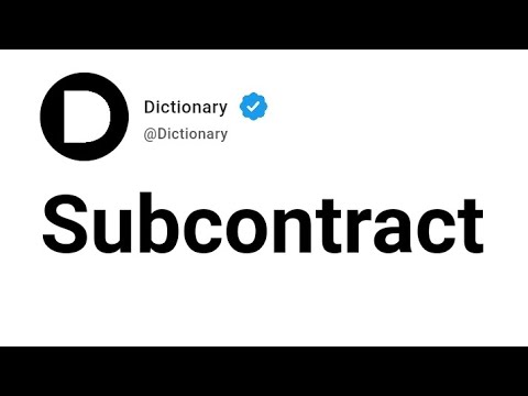Subcontract Meaning In English