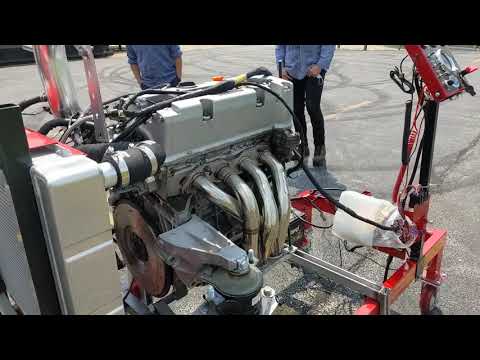 K24 Honda Acura engine running on a test stand