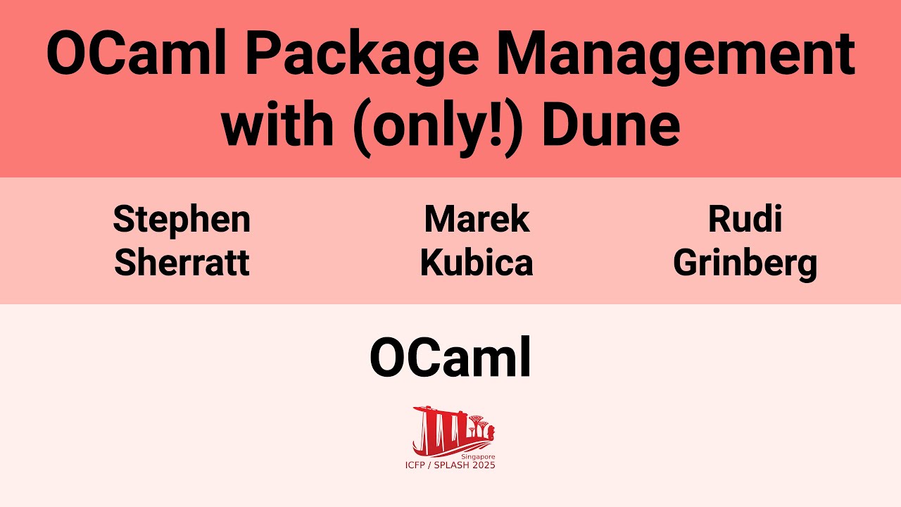 [OCaml'25] OCaml Package Management with (only!) Dune