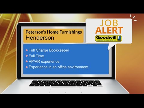 JOB ALERT: Peterson's Home Furnishings in Henderson needs a full-charge bookkeeper