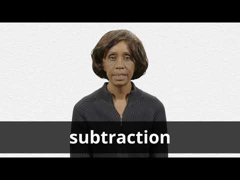 SUBTRACTION definition and meaning | Collins English Dictionary