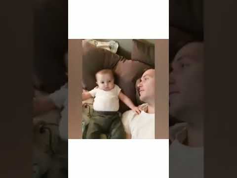 Hilarious Baby Copies Daddy - Cute Babies Copying Dad - Funny Baby Videos ! baby world !