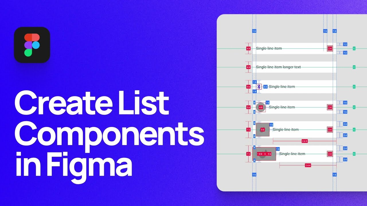 How to Design List Components in Figma | Material Design Single Two Three Line List Tutorial