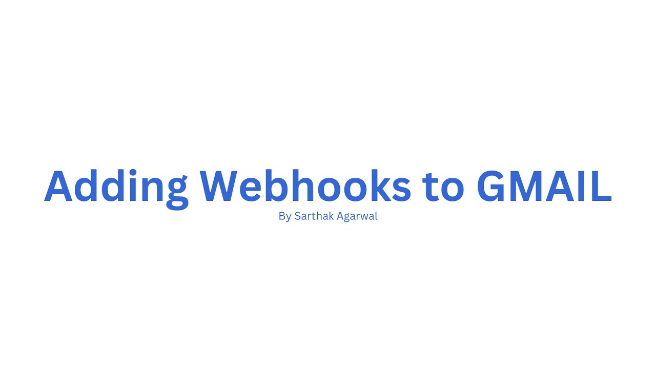 Gmail Webhooks | Push Notifications | Google Cloud Pub/Sub | Nodejs