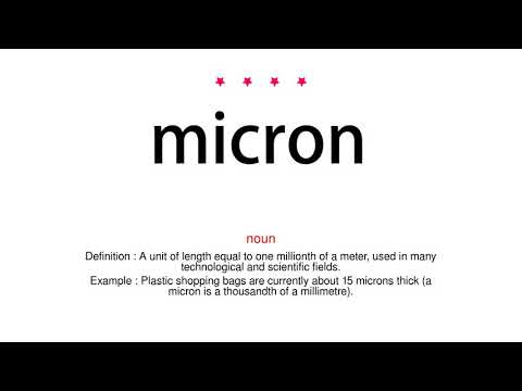 How to pronounce micron - Vocab Today