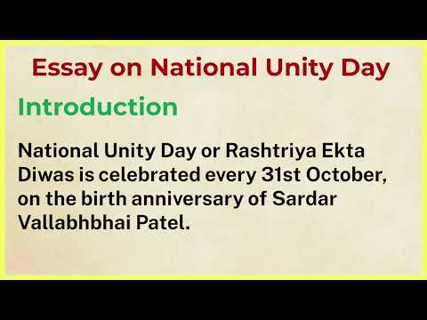 National Integration Day | 600 Words Essay On National Integration day | National Unity Day Essay