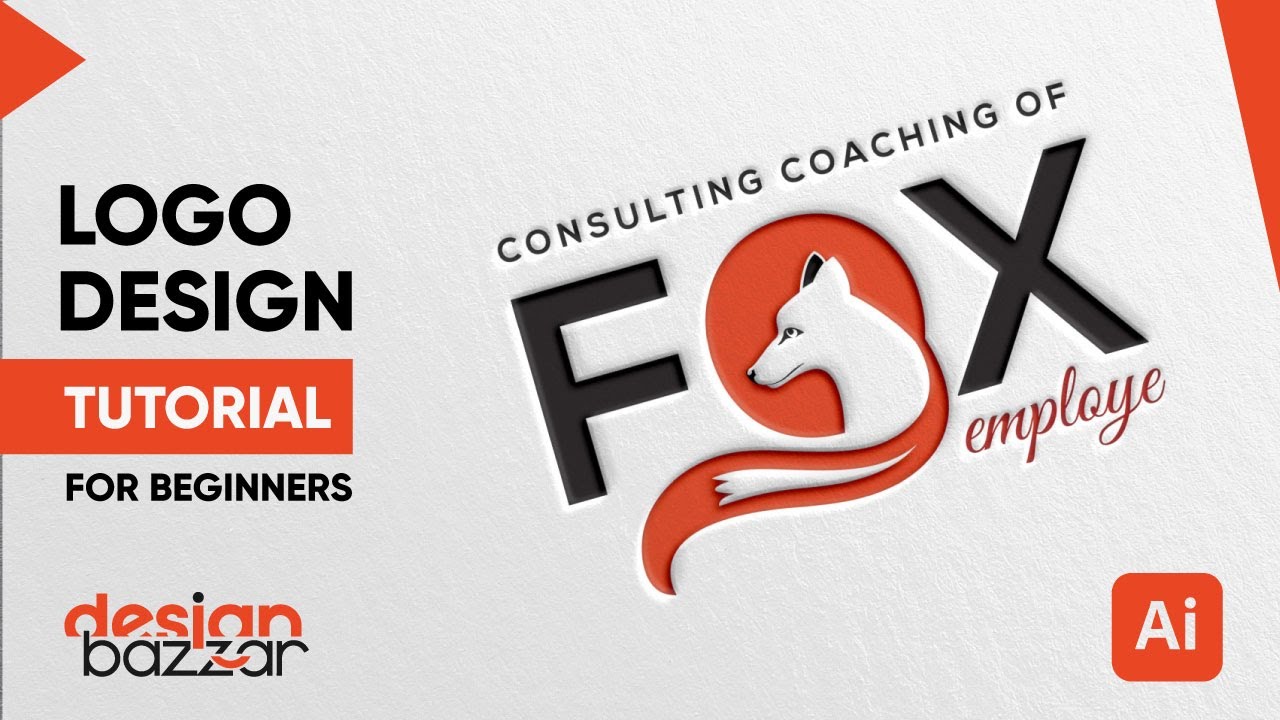 fox logo design | illustrator tutorial  design bazzar