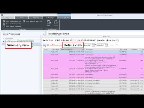How to view audit trails in OpenLab CDS