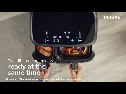 How to use the time function for Philips Airfryer 3000 Series Dual Basket