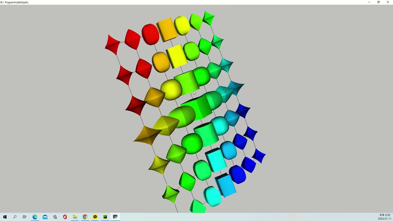 VTK Python Example - ProgrammableGlyphs
