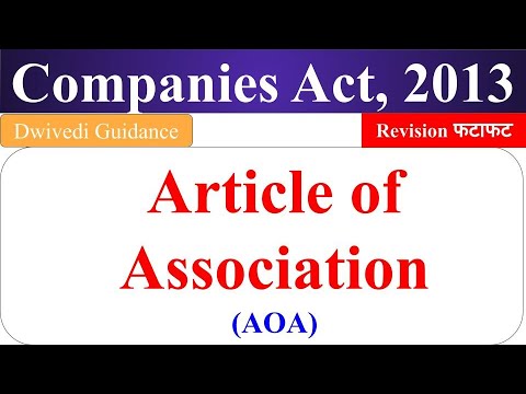 AOA, article of association companies act, article of association company law, companies act 2013