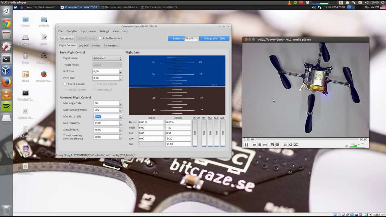 Crazyflie Logging and parameter framework tutorial