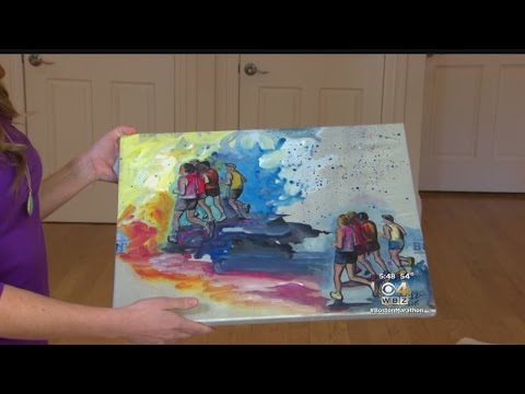 Artist's Paintings Capture Boston Marathon Action