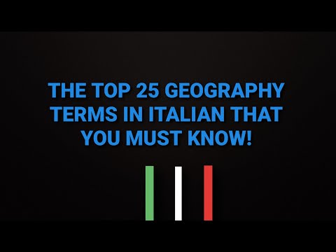The TOP 25 Italian Geographical Vocabulary Terms You Must Know #Italian #Geography #Vocabulary