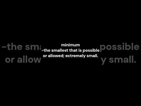 minimum meaning and pronunciation- pronunciation and meaning