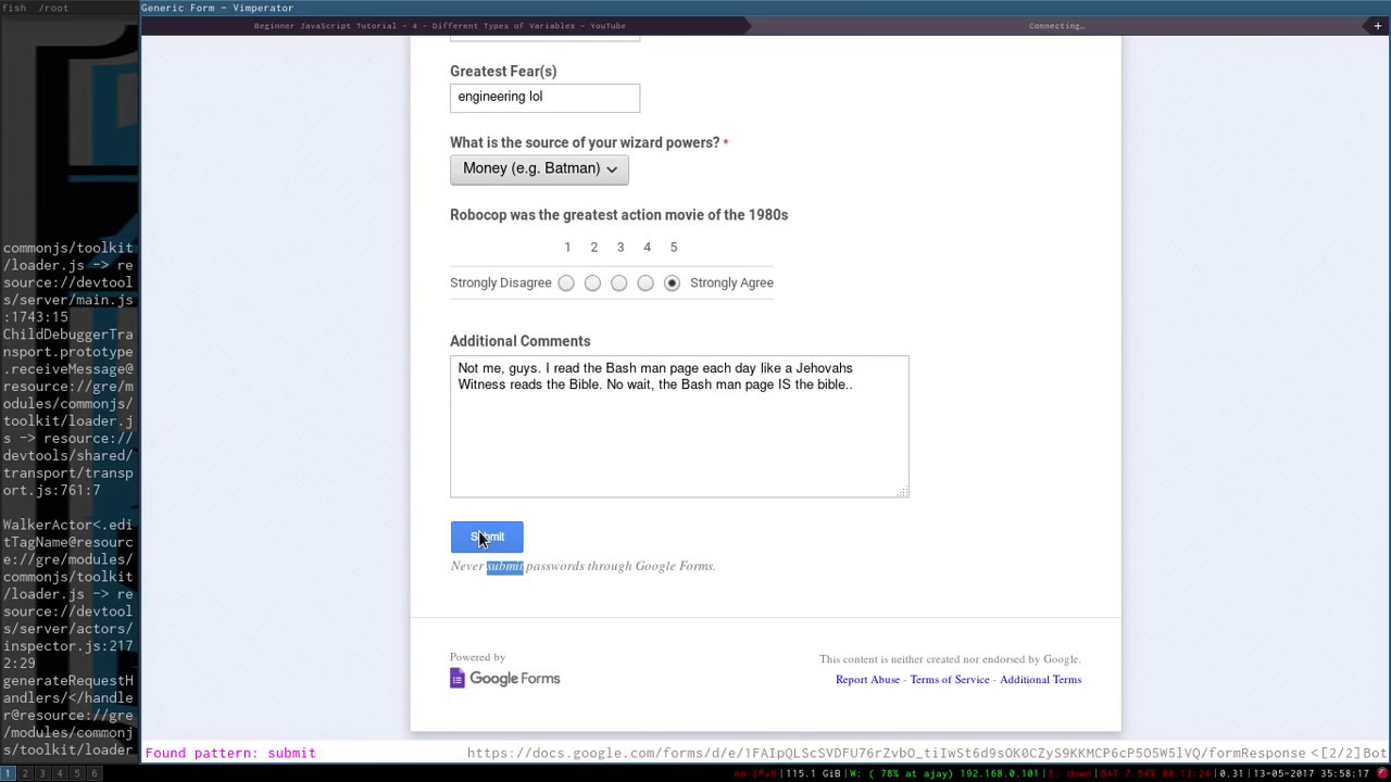 Automating form filling process using python