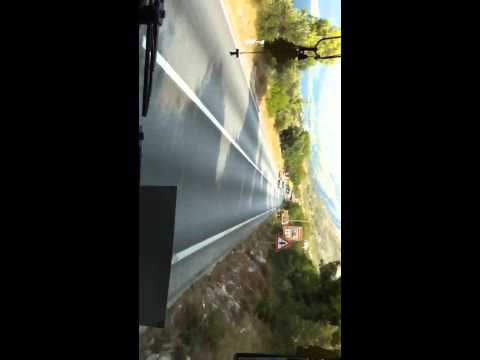 Sideways driving in to Dubrovnik