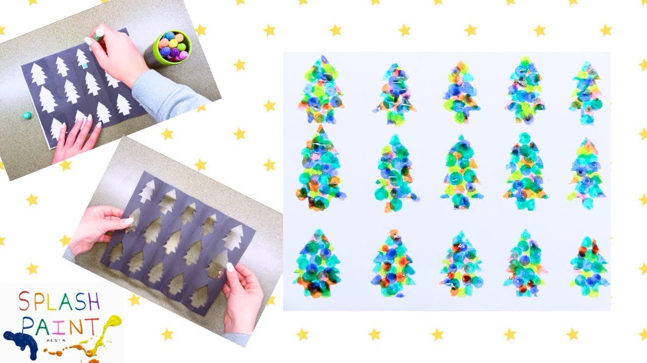 Easy Christmas Crafts for Kids - Colorful Christmas Trees