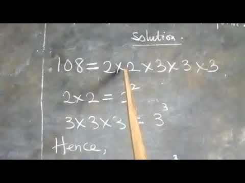 Express 108 as the product of its prime factors