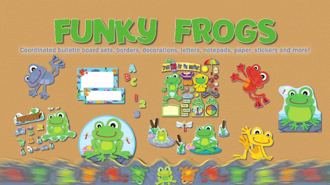 More than décor: Funky Frogs Classroom Collection from Carson-Dellosa