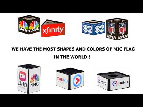 Buy Microphone Mic Flag Station with Customized Logo