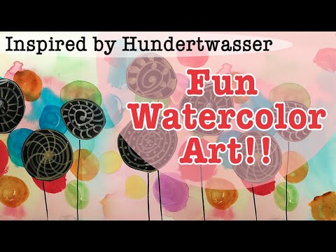 Spiral Forest Multimedia Art - Inspired by Friedensreich Hundertwasser