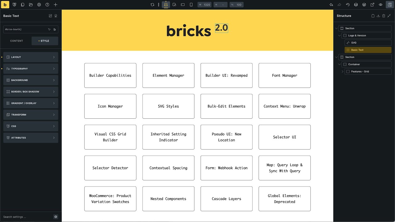 Bricks 2.0 - Release Highlights (alpha)