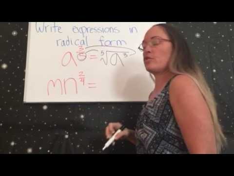 How to write expressions in radical form
