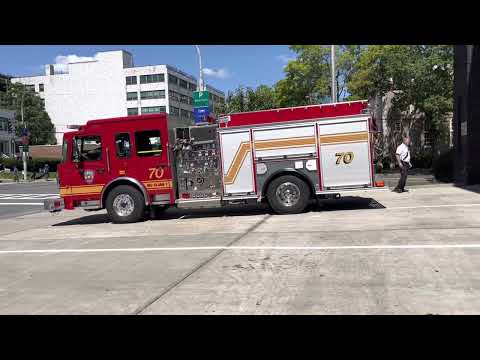 White plains FD Engine 70 returning to headquarters from a Call.