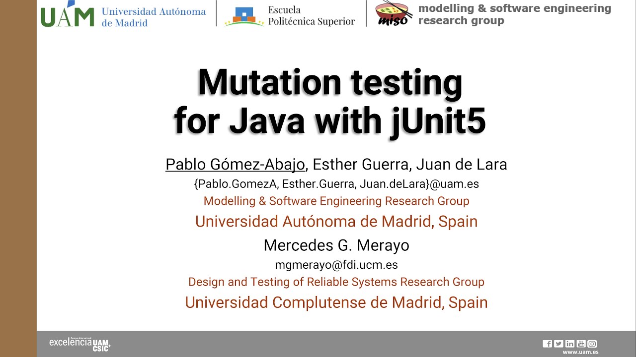 Mutation testing for Java with JUnit5: Tool demo