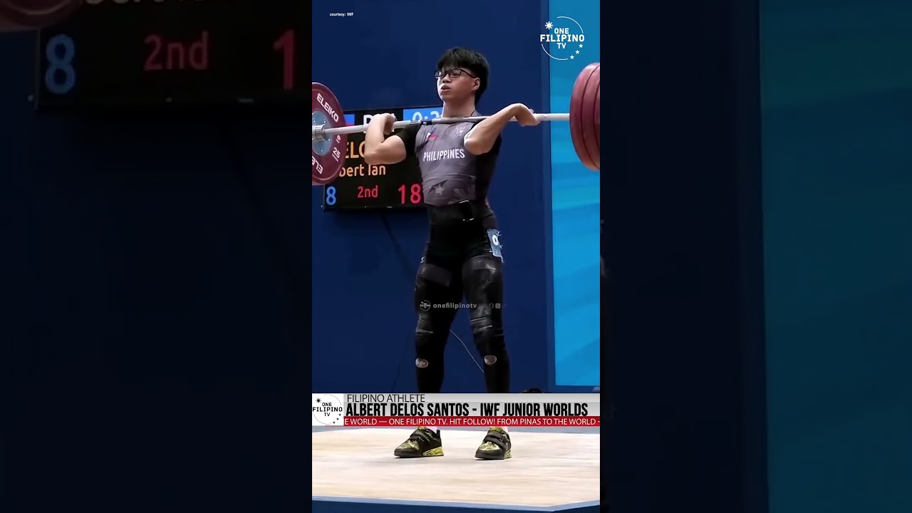 🇵🇭 Albert Ian Delos Santos makes history at the IWF Junior Worlds #filipino #athlete #philippines