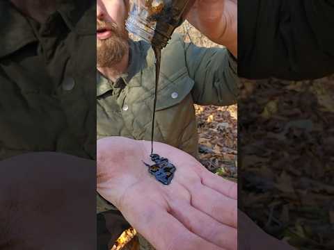 Extracting oil from birch bark 🪵
