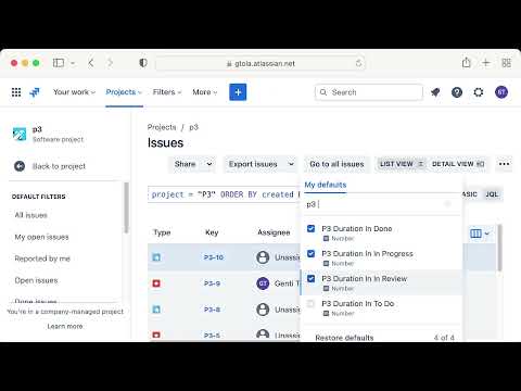 Issue Time In Status Reports for Jira