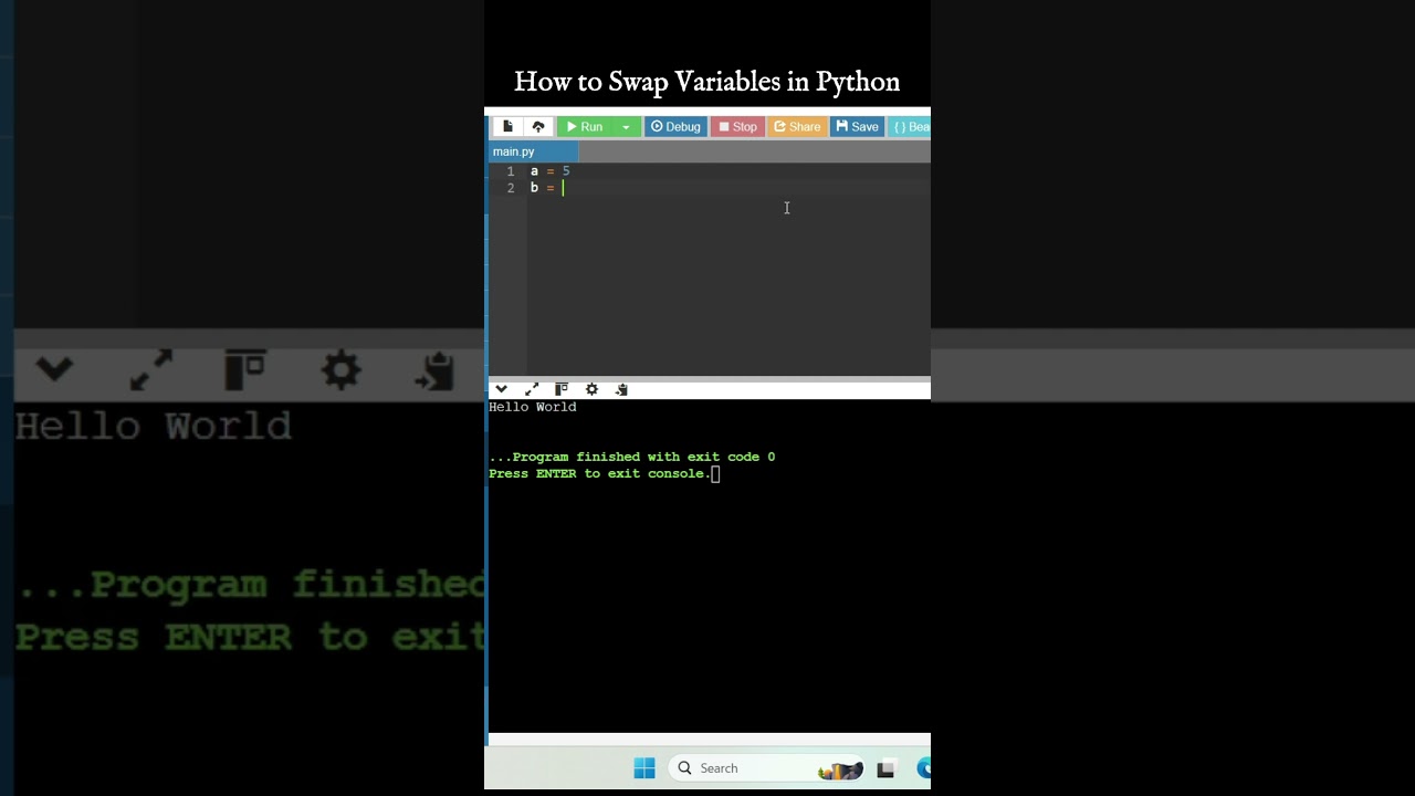 🔄 How to Swap Variables in Python | The Easiest Way! #pythonprogramming #python
