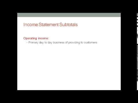 INT16 Income Statement Reporting