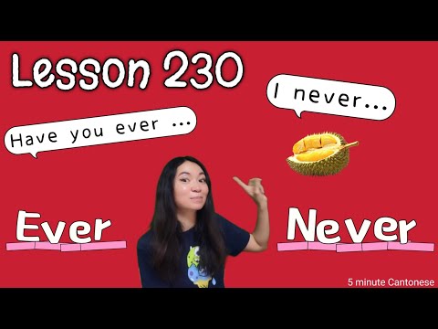 Lesson 230: NEVER and EVER #learncantonese