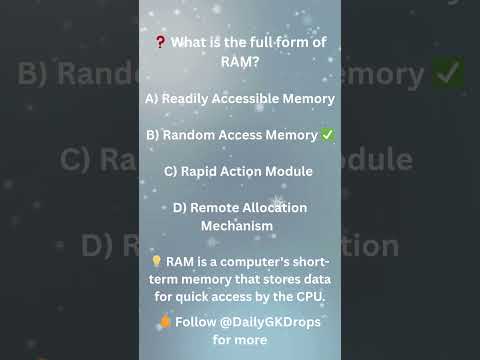 What is the Full Form of RAM? | 5-Second Full Form Quiz #8 #generalknowledge