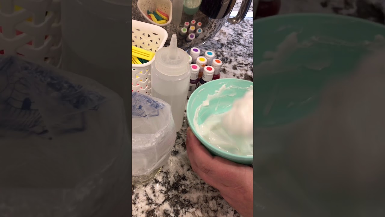 Mixing Rainbow Icing Using One Bowl